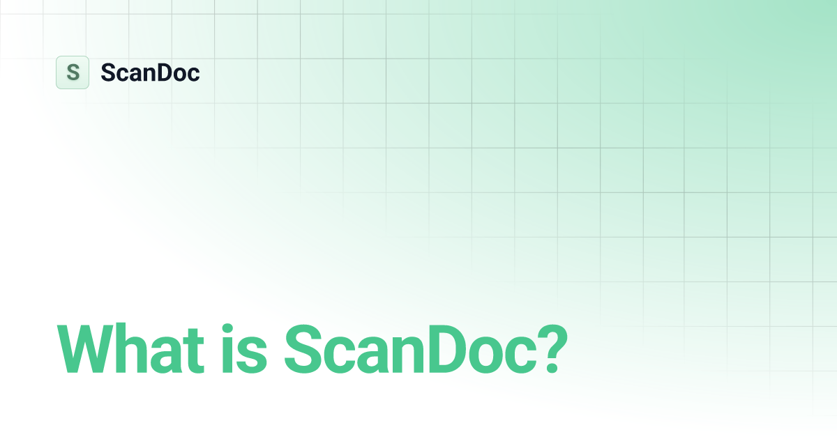 What is ScanDoc? | ScanDoc